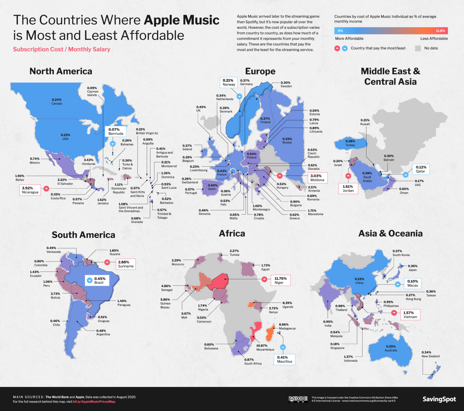 Which Countries Pay the Most and Least for Apple Music? - CashNetUSA Blog
